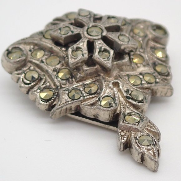 Jewelry | Vintage Dress Clip Cut Steel Marcasite | Poshmark